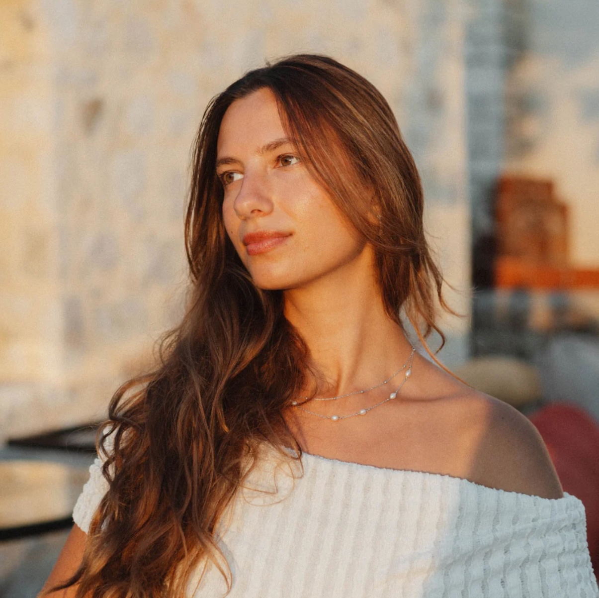 Pearl necklace gold – Vera Design – Palóma