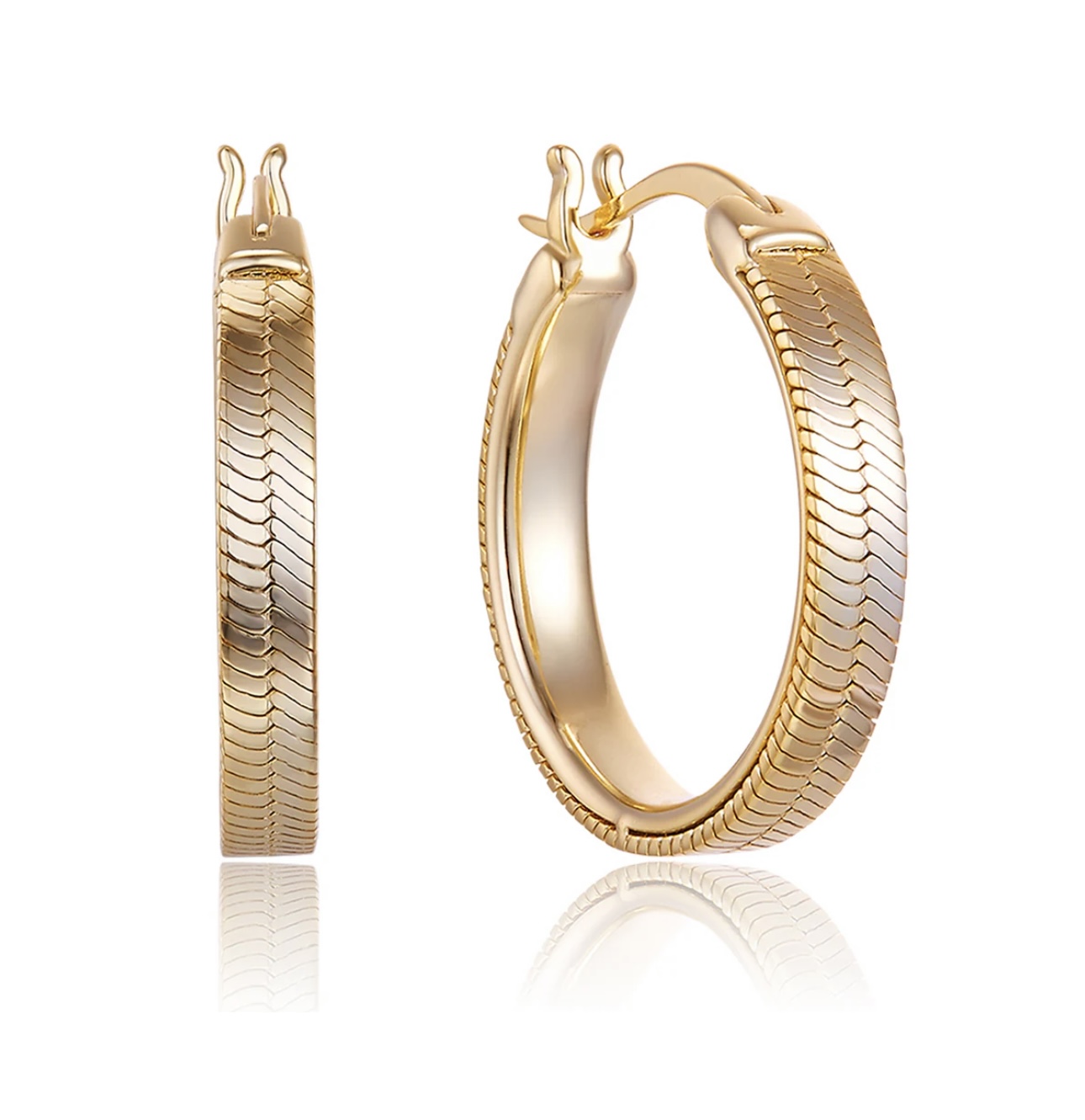 Snake hoop eyrnalokkar gylltir – Vera Design – Palóma